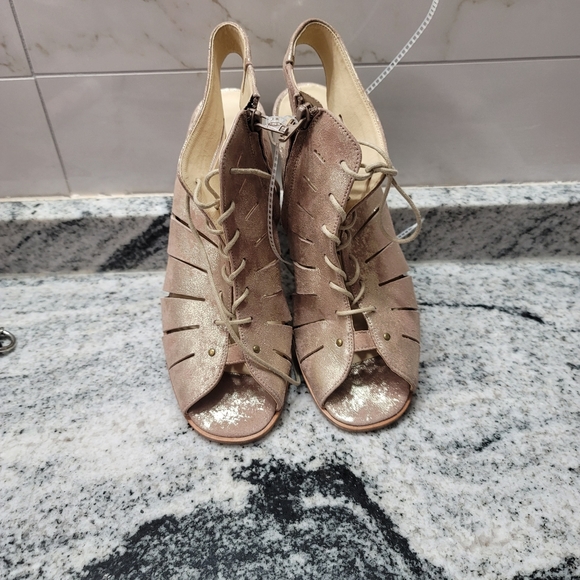 Paul Green | Shoes | Paul Greenbrown Cosmo Peep Toe Laceup Bootie Blush ...